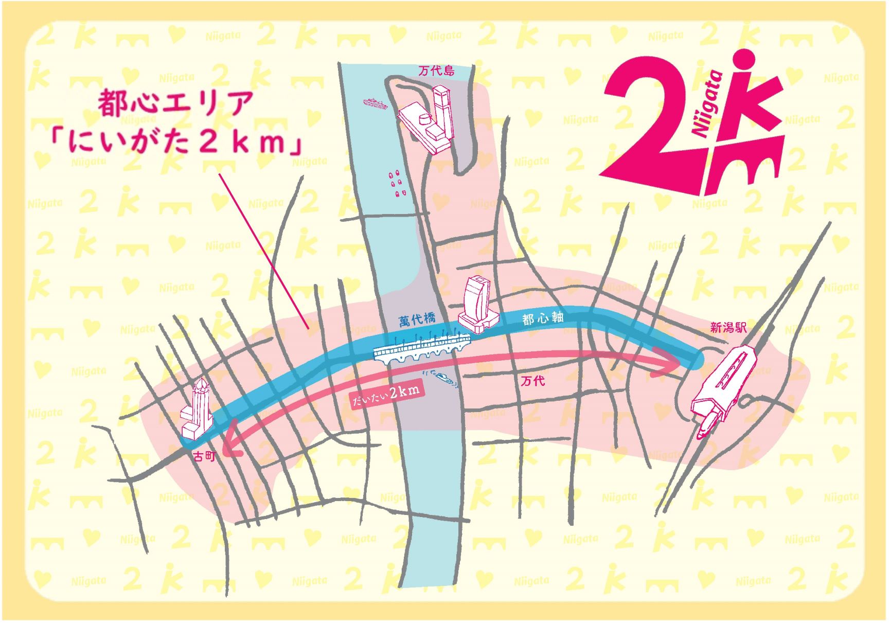 ガタ子さんに続いて ニキローも！「にいがた2km」を歩いてみました。 - ニイガタニキロニュース｜「にいがた2km」の様々な取り組みを紹介する ...